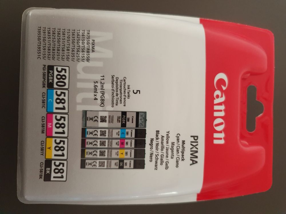 Canon Pixma Multipack PGI-580/CLI-581 BK, C, M, Y (Neu und ...