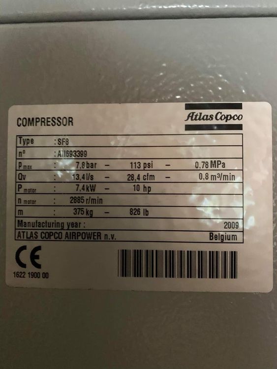 Atlas Copco SF 8 FF ölfreier Kompressor | Kaufen auf Ricardo