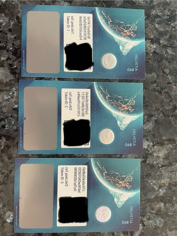 Swiss Crypto Stamp Token ID 1-3 | Kaufen auf Ricardo