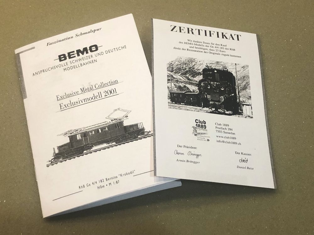 BEMO 1298 134 Ge 4/4 Krokodil mode d'emploi (Gebraucht) in Echandens ...