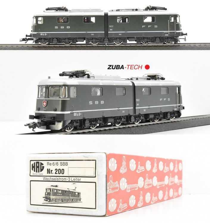 HAG 200 E-Lok Re 6/6 Prototyp SBB, H0 WS Digital mit OVP | Acheter sur ...