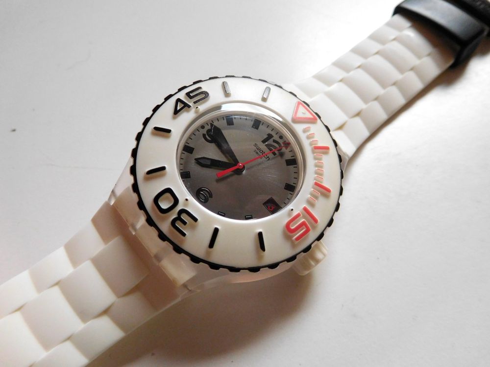 Swatch Scuba Libre läuft SUUK401 Blanca Ø44mm Datum Silikon | Kaufen ...