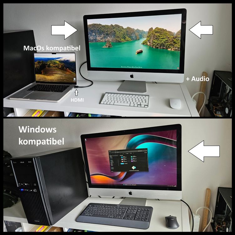 iMac 27" Monitor QHD 100% kompatibel HDMI + Original Audio! (Gebraucht ...