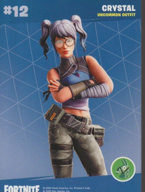 FORTNITE TRADING CARD serie 2 # 12 CRYSTAL uncommon outfit (Neu (gemäss ...