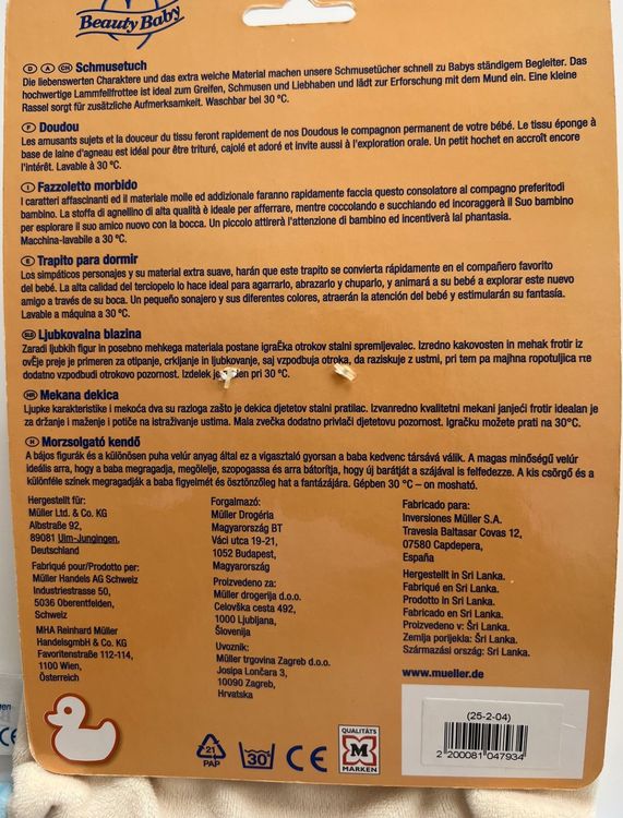 Nuschi Nuscheli Schmuse Kuschel Tuch Kind Baby Teddy Bär (Neu und ...