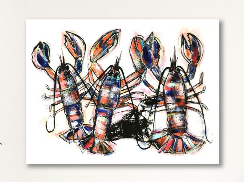 Lobster Pop Art Hummer Bild Krebse Dekor Modern Seafood (Neu (gemäss ...