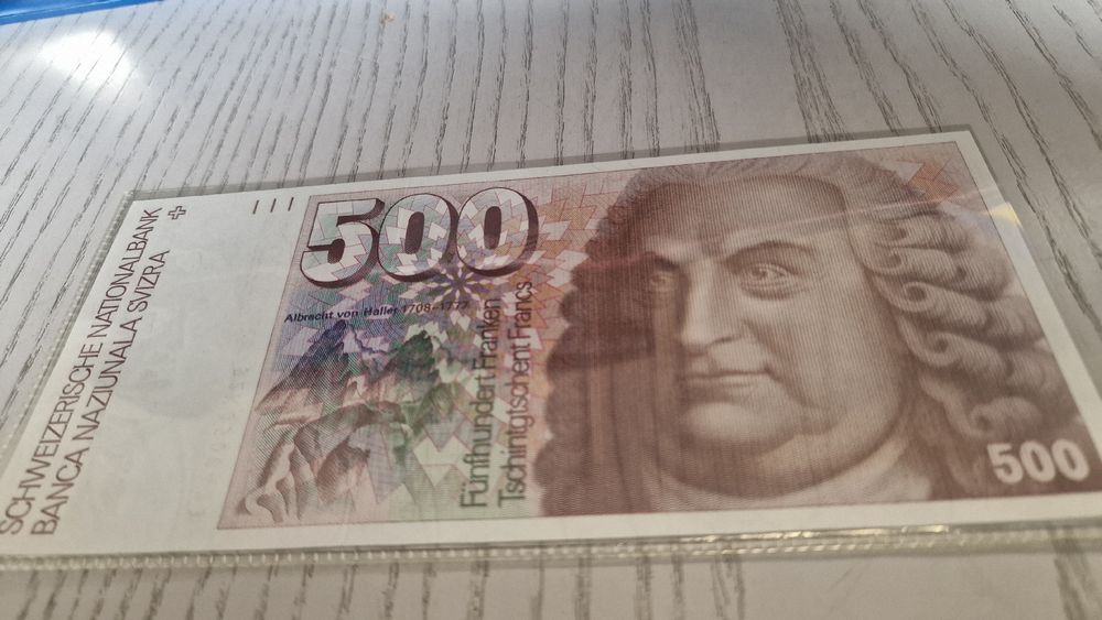 Schweizer 500-Franken-Note, Top Zustand, Rarität!1992 (Neu (gemäss ...