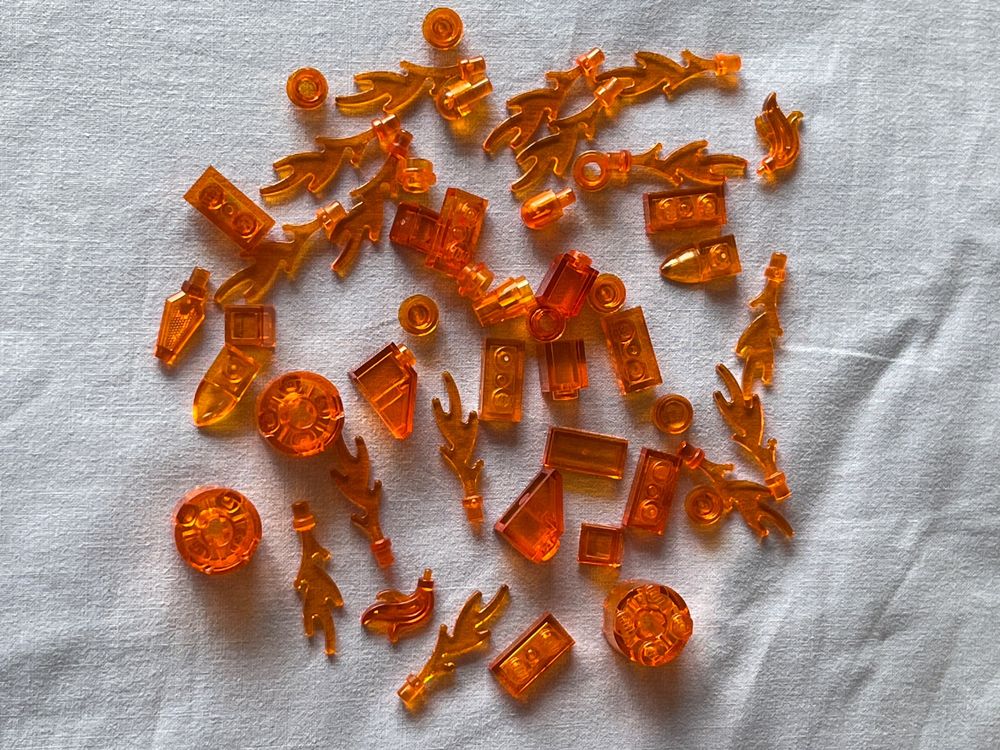 Lego 100 diverse orange transparent Teile | Kaufen auf Ricardo