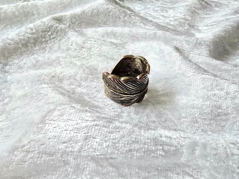 Schöner Vintage Feder Fingerring | Kaufen auf Ricardo