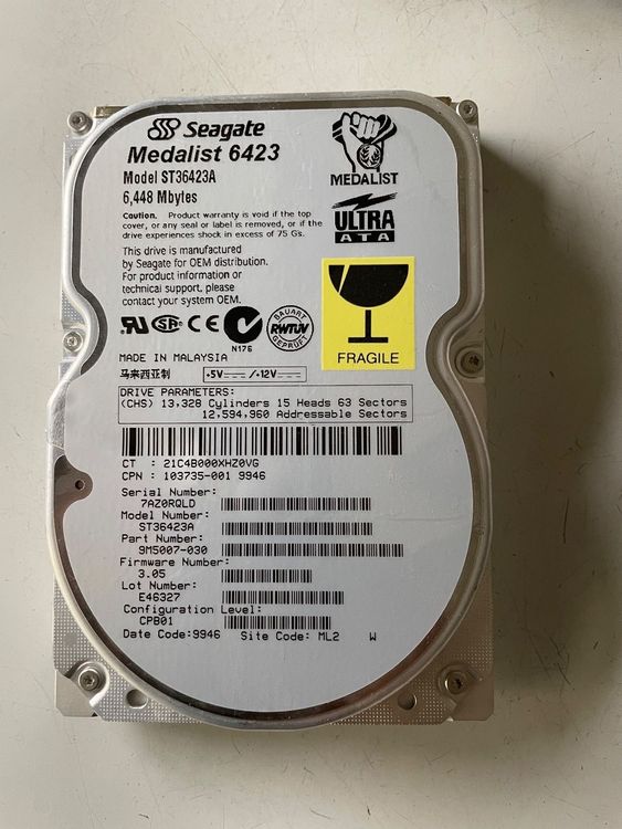 Disque dur ide seagate 6,448 mb | Kaufen auf Ricardo