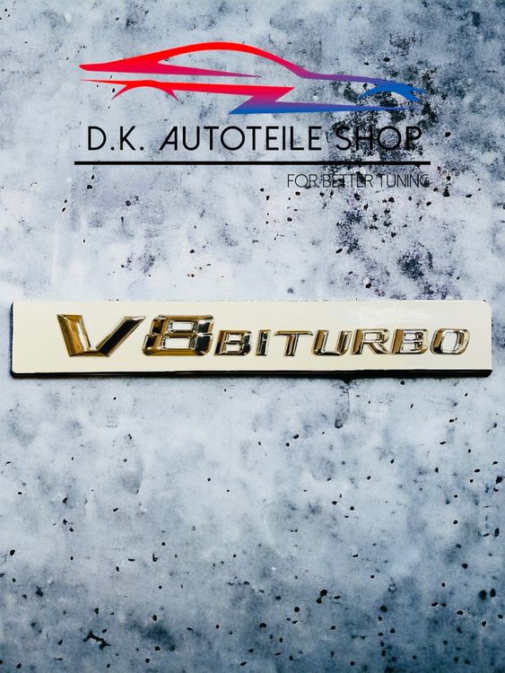 Mercedes AMG V8 Biturbo 3D Aufkleber Emblem Logo Chrom NEU | Kaufen auf ...