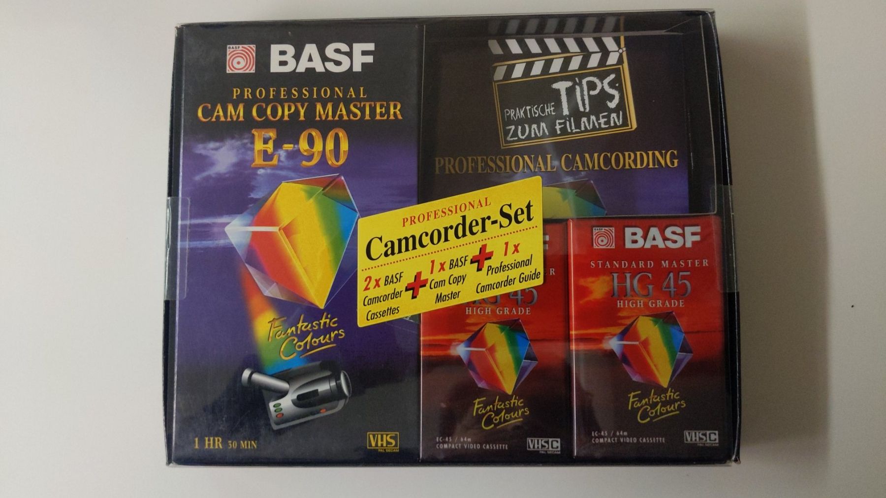 5x BASF Camcorder-Set VHS, E-90 und HG-45, Originalverpackt (Gebraucht ...