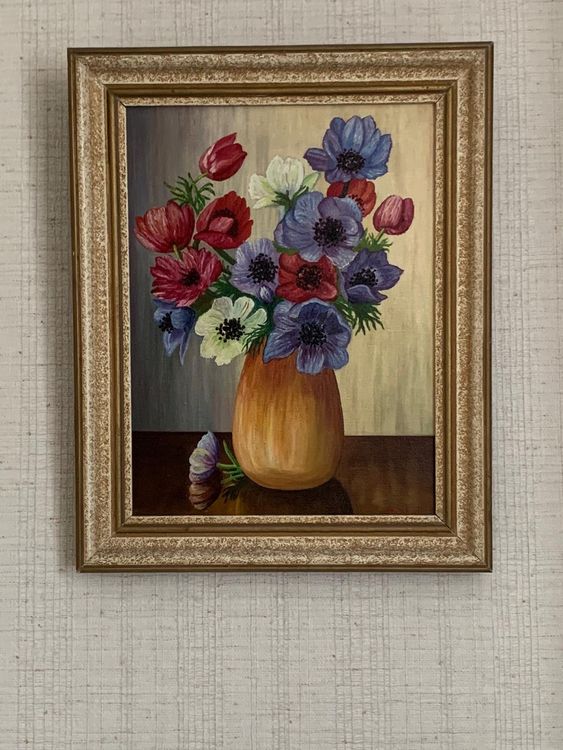Ölgemälde Anemonen Blumen Stillleben ge rahmt (Neu (gemäss Beschreibung)) in Ennetmoos für CHF ...