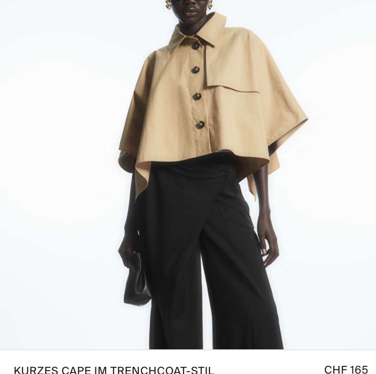 COS poncho cape Trenchcoat Mantel cropped Jacke Fashion Zara | Kaufen ...