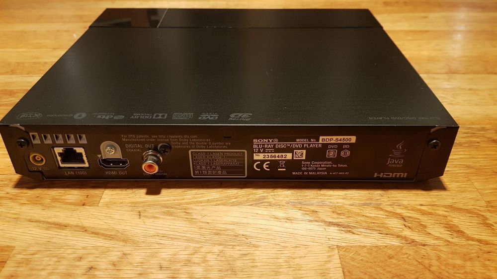 Sony bluray dvd player BDP-S4500 lunettes/films /sans téléco (Gebraucht ...