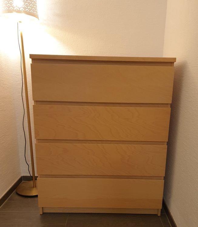 Ikea Malm Kommode, Birke Furnier, 4 Schubladen | Kaufen auf Ricardo