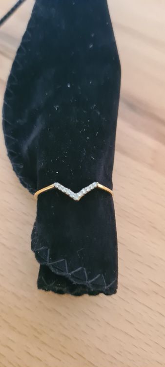 Olga Ribler Ring Silber gg vergoldet mit Rohdiamanten #58 | Kaufen auf ...