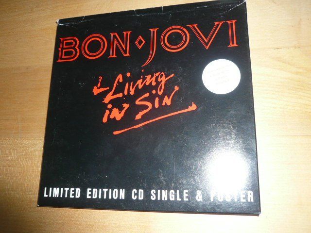 BON JOVI Living In Sin - Vertigo JOVCD 7 - Box with Poster | Kaufen auf ...
