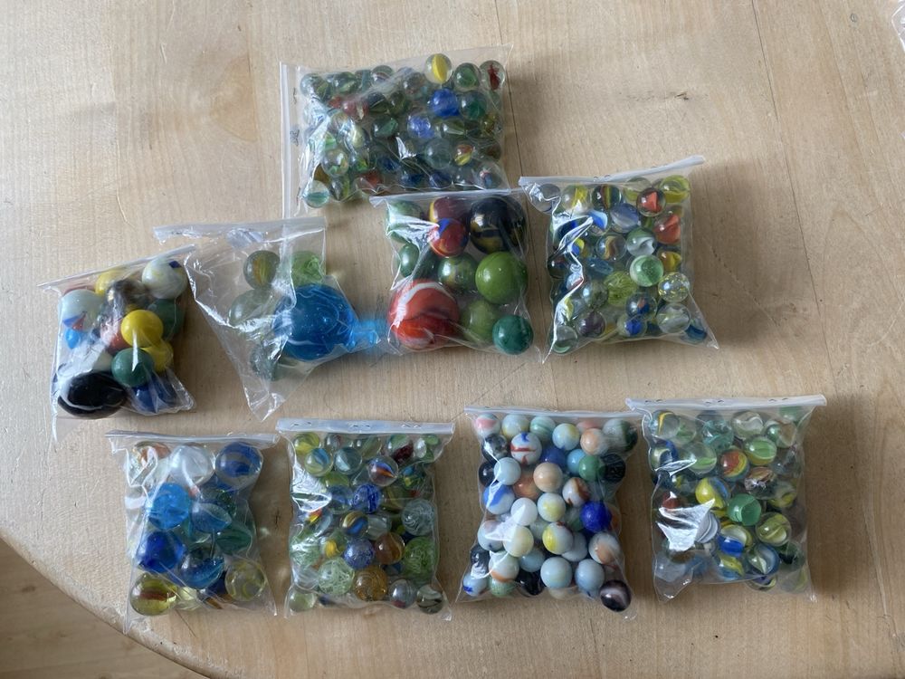 2.7 Kg alte Murmeln verschiedene Grössen schöner Zustand (Gebraucht) in ...