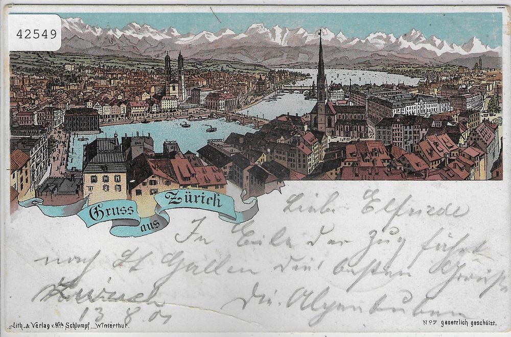 Gruss aus Zürich - Litho (Gebraucht) in Ettingen für CHF 4 – mit Lieferung auf Ricardo kaufen