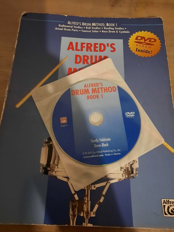 ALFREDS DRUM METHOD BOOK 1 SANDY FELDSTEIN DAVE BLACK + DVD (Gebraucht ...