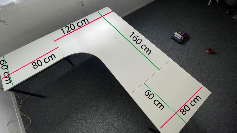 Büro-Ecktisch, Pult, Arbeitsplatz, beige, guter Zustand (Gebraucht) in ...