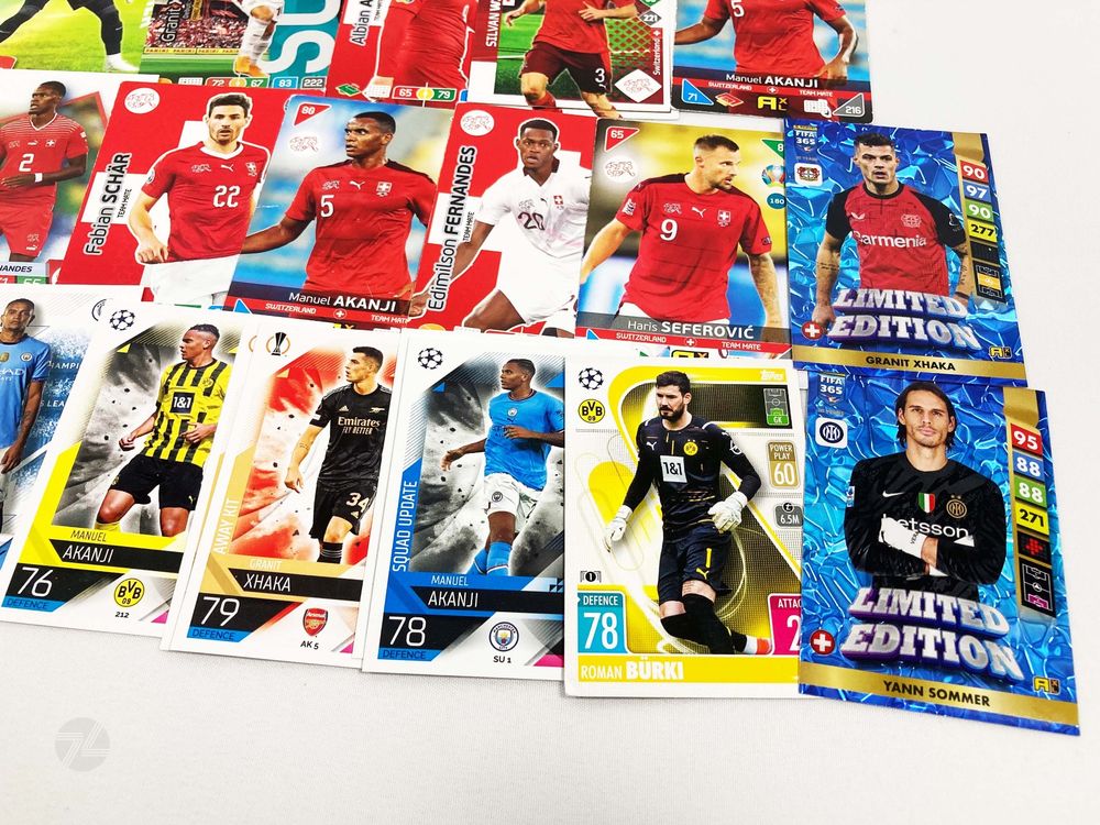 Topps Panini Cards Schweiz CH XHAKA SOMMER AKANJI Sammlung (Gebraucht ...