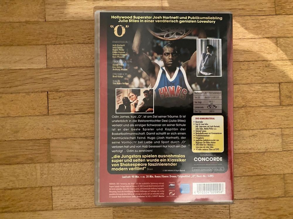 Verkaufe DVD „O“ mit Josh Hartnett (Gebraucht) in Zürich für CHF 2 – mit Lieferung auf Ricardo ...