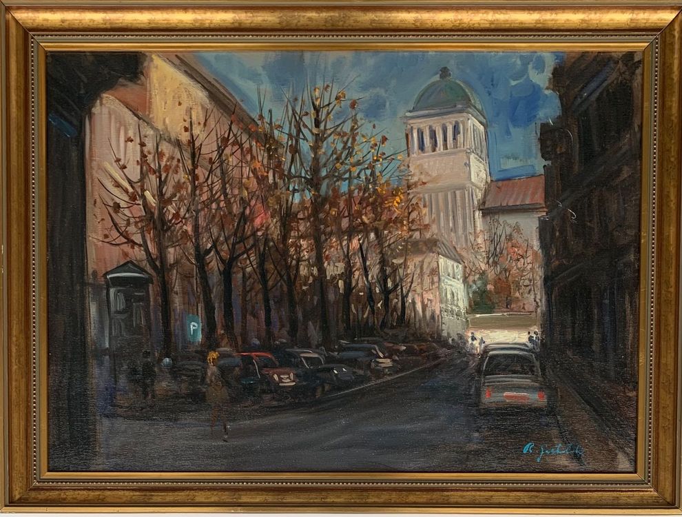 Strassenszene Gemälde unleserlich Sign. (Gebraucht) in Root für CHF 30 – mit Lieferung auf ...