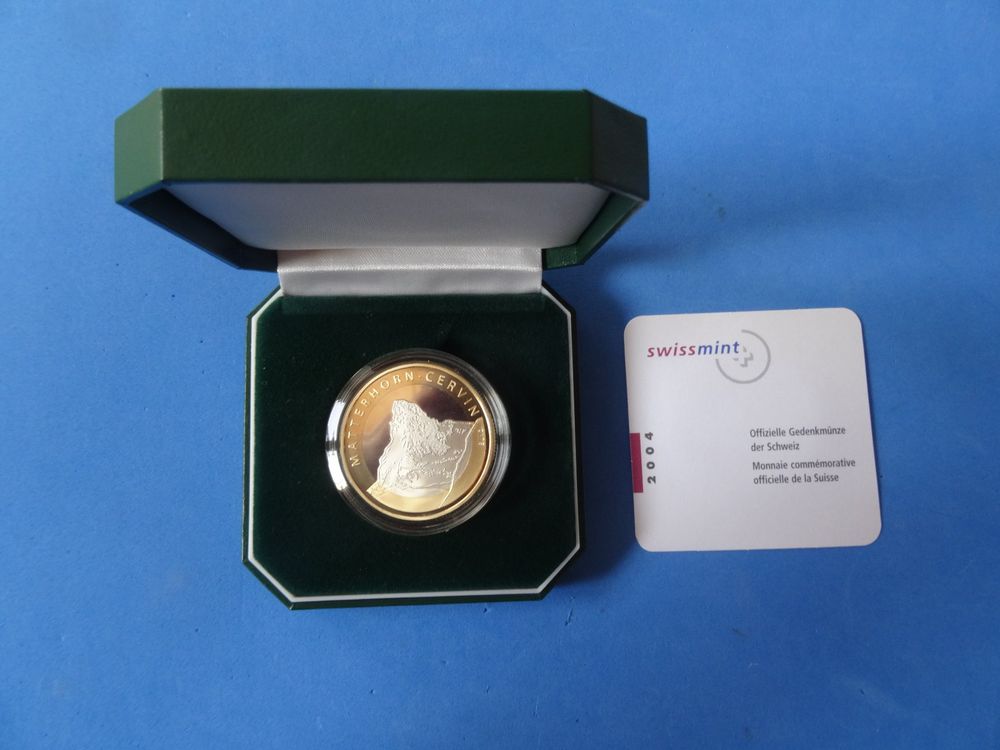 Gedenkmünze 2004 Matterhorn 10.- PP (Neu (gemäss Beschreibung)) in Bürchen für CHF 14 – mit ...