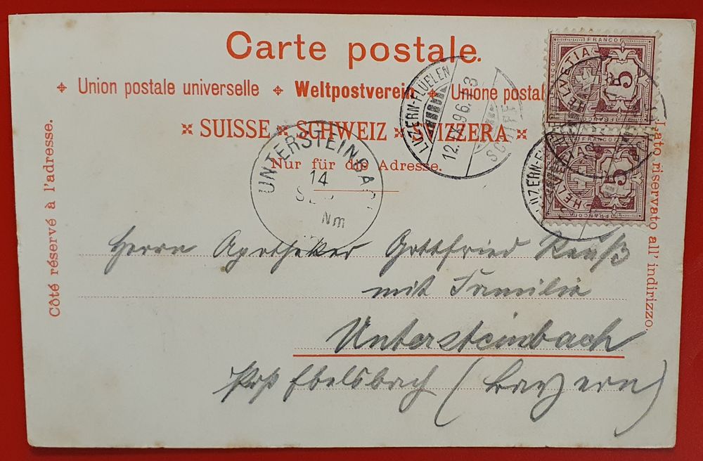 Gruss aus Zürich, mit Schiffspost-Stempel Luzern - Flüelen (Gebraucht) in Kreuzlingen für CHF 48 ...