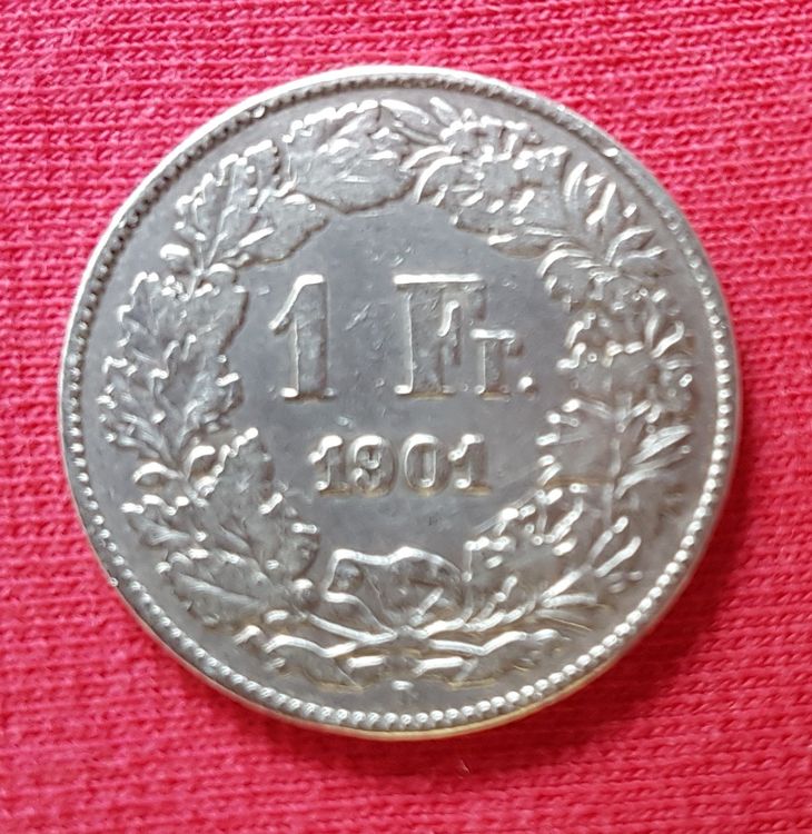 1 Franken 1901 uralte rare Silbermünze ab nur 1 Fr !!! | Kaufen auf Ricardo