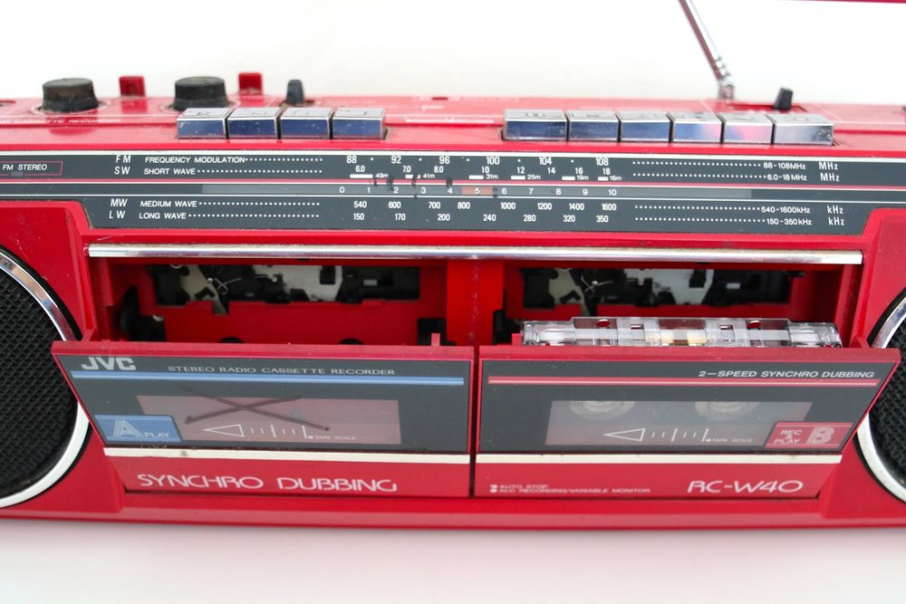 1980s Rare JVC Boombox Stereo Radio Cassette Recorder in Red | Kaufen auf Ricardo