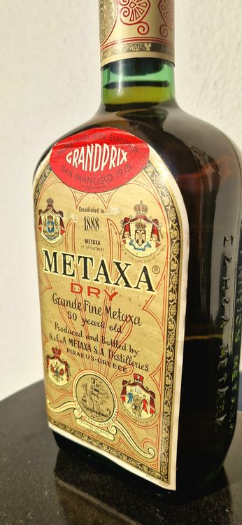 Rarität! Metaxa Dry - 50 years old - abgefüllt in 70er/80er (Neu ...