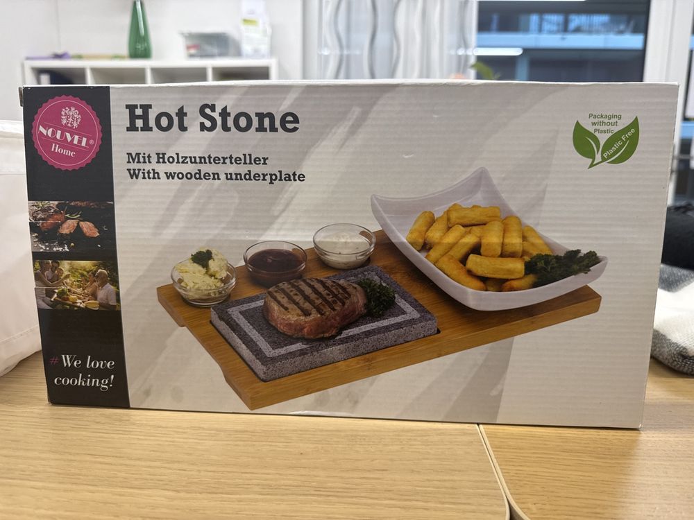 Heisser Stein mit Holzplatte Set (Neu (gemäss Beschreibung)) in Suhr für CHF 10 – mit Lieferung ...
