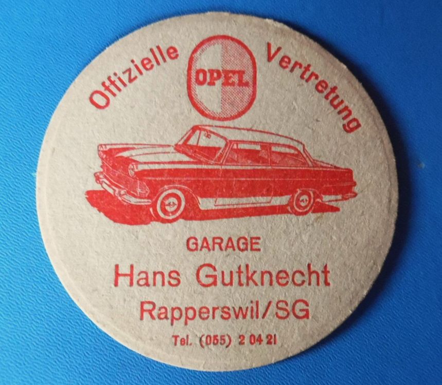 Bierdeckel Opel Garage Shell Sevice Gutknecht Rapperswil (Gebraucht) in für CHF 6 – mit ...