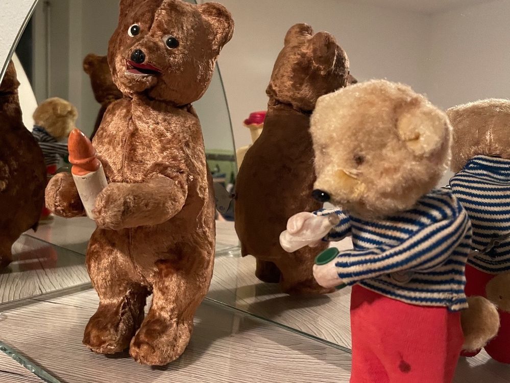 Blechspielzeug Carl Max trinkender Teddy Bär mechanisch (Gebraucht) in ...