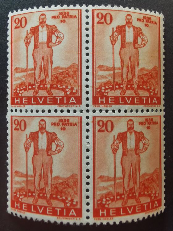 SR7 Bloc 4 Timbre Suisse Non Oblitere 1936 PP | Kaufen auf Ricardo