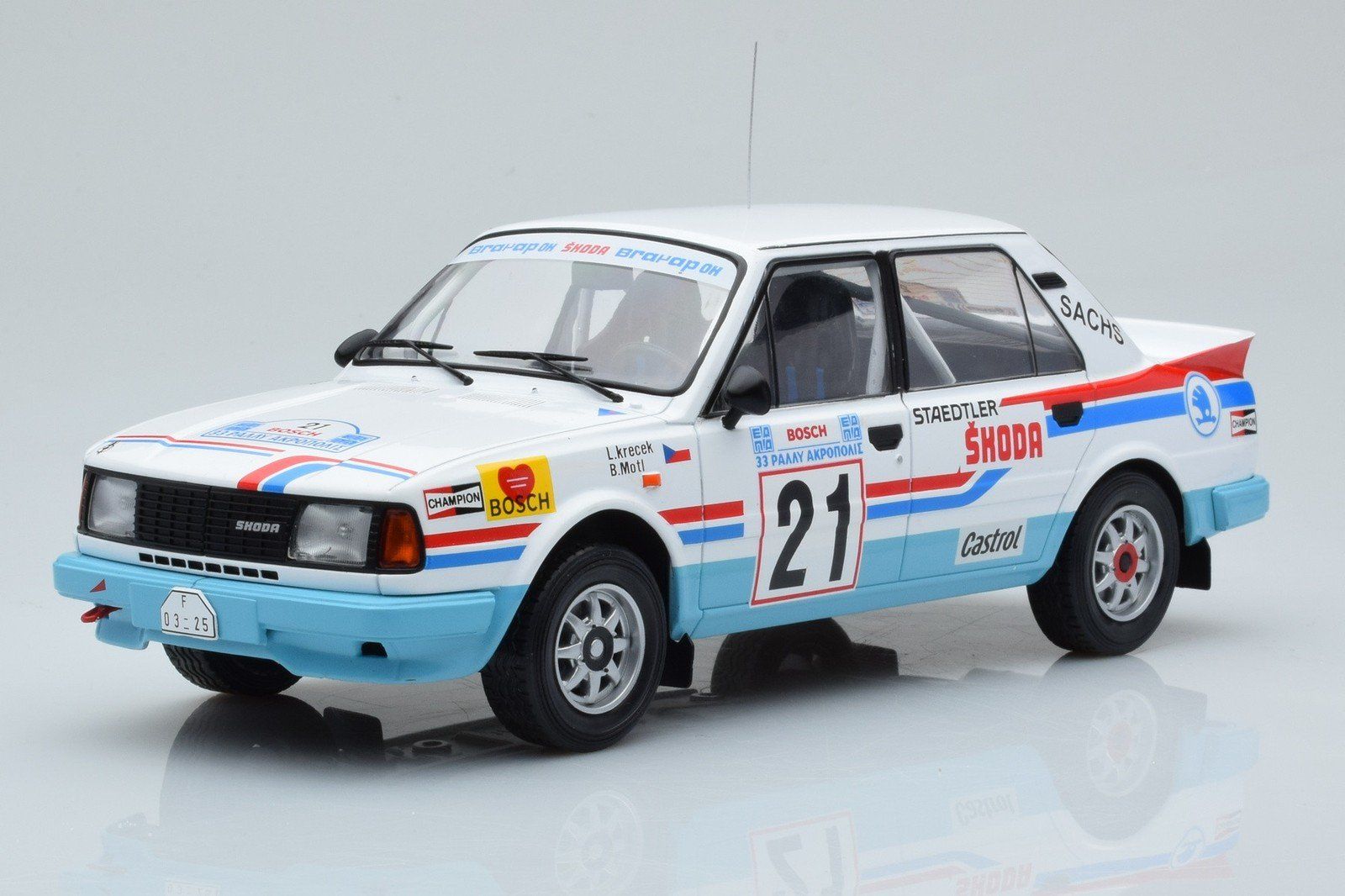Skoda 130LR n21 L Krecek B Motl Rally Acropolis 198 1/18 NEU (Neu und ...