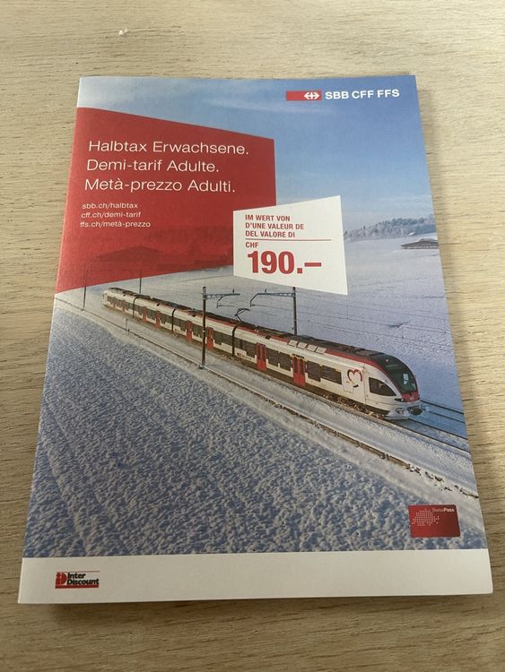 Gutschein Halbtax Neukunden (Neu und originalverpackt) in Adliswil für CHF 110 – mit Lieferung ...