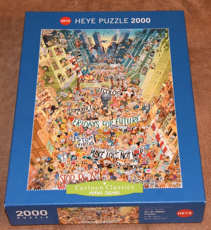 HEYE 2000er Puzzle … CARTOON CLASSICS… PROTEST ! … M.DELGANO (Gebraucht ...