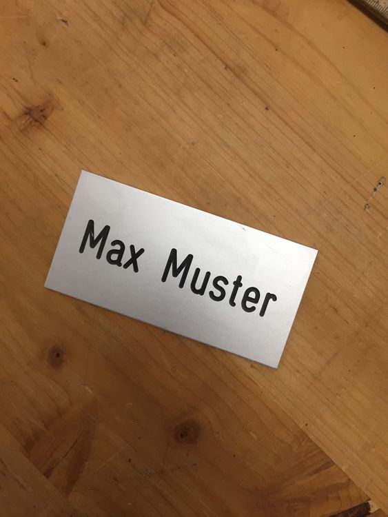 Aluminium-Schild Max Muster | Kaufen auf Ricardo