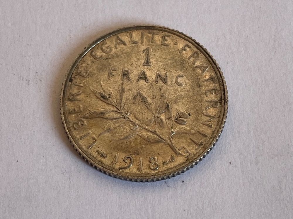 Superbe pièce 1 franc Semeuse 1918 en argent | Kaufen auf Ricardo