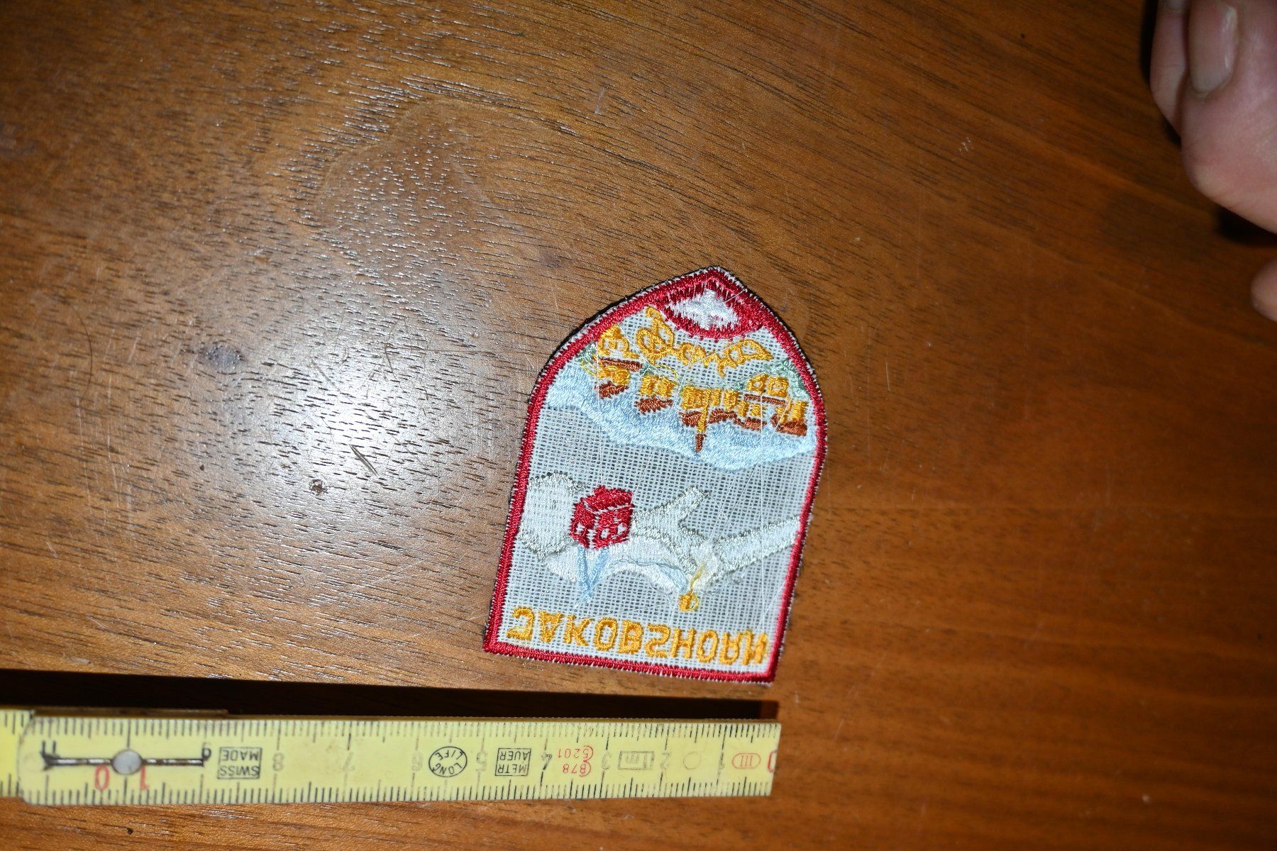 VINTAGE Badge JAKOBSHORN Davos ST. GALLER STICKEREI (Gebraucht) in ...