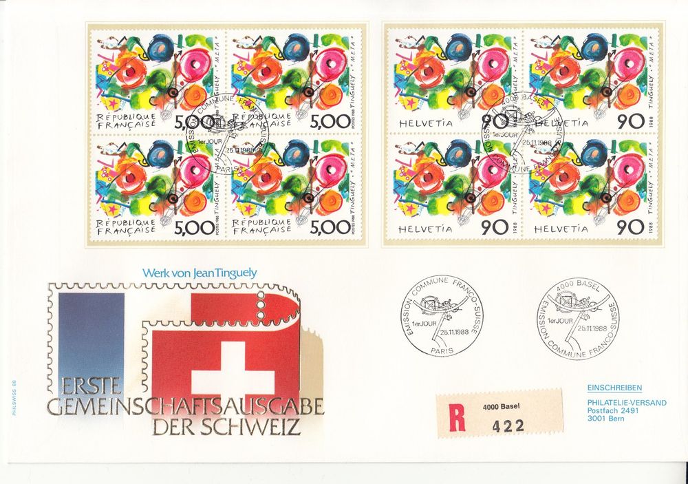 SBK 769 im 4er-Block Combo-FDC mit Blatt MM Schweiz Spezial (Gebraucht) in Bürglen TG für CHF 22 ...