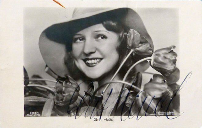 Grit Haid (1897-1938, Flugzeugabsturz) Film - Autogramm (Gebraucht) in ...