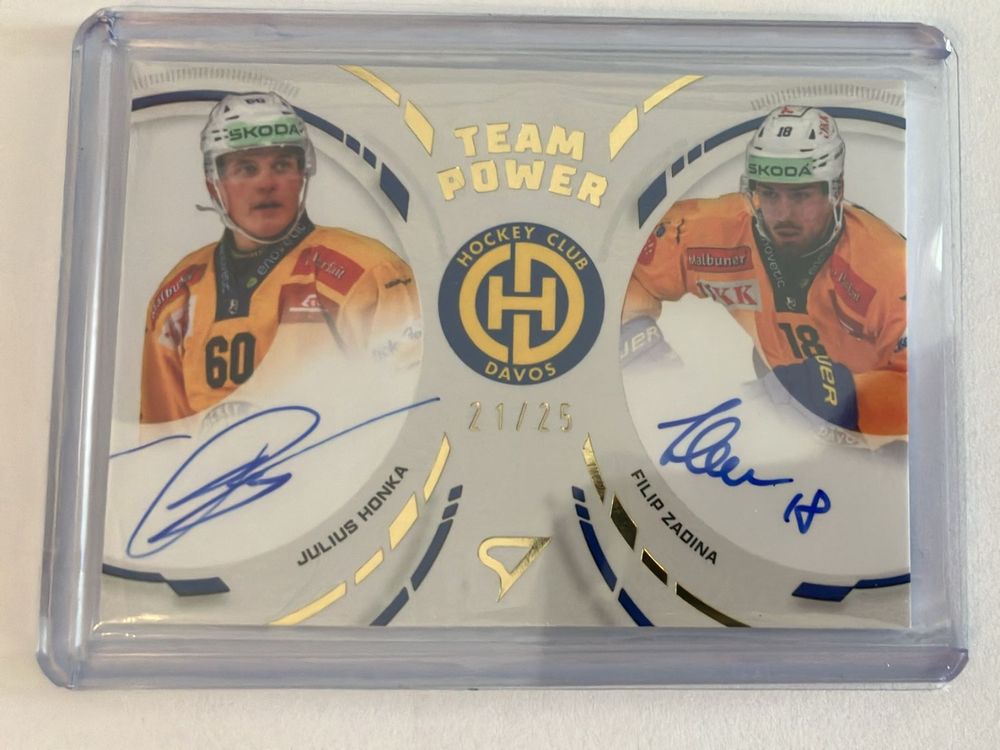 Dual Autogramm HC Davos HCD Team Power Zadina Honka Sportzoo (Gebraucht ...