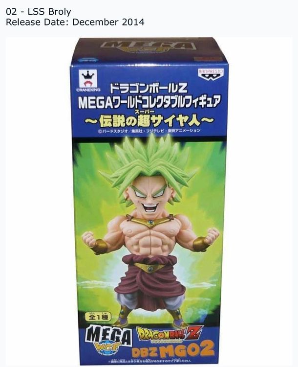 Dragon Ball Z Mega WCF LSS Broly (Neu (gemäss Beschreibung)) in Dietikon für CHF 20 – mit ...