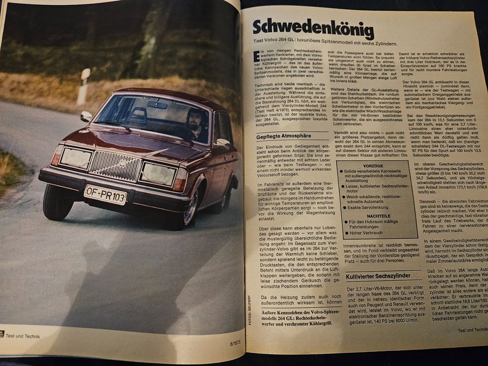 AMS 8/75 Autobianch 112 Fiat 127 R5 Volvo 264 Alfa Giulia xx (Gebraucht ...