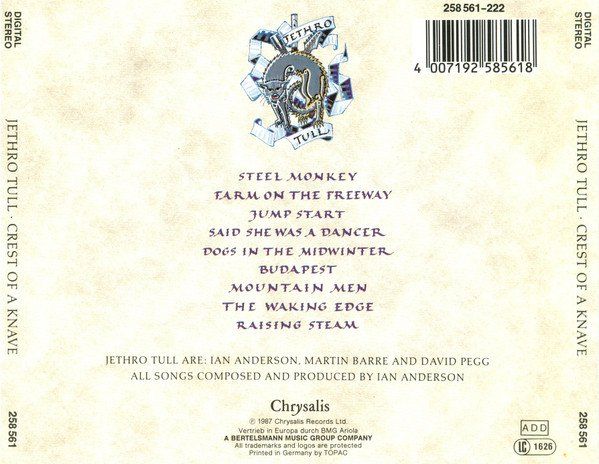 CD Jethro Tull - Crest of a knave (1987) (Gebraucht) in Möriken AG für ...